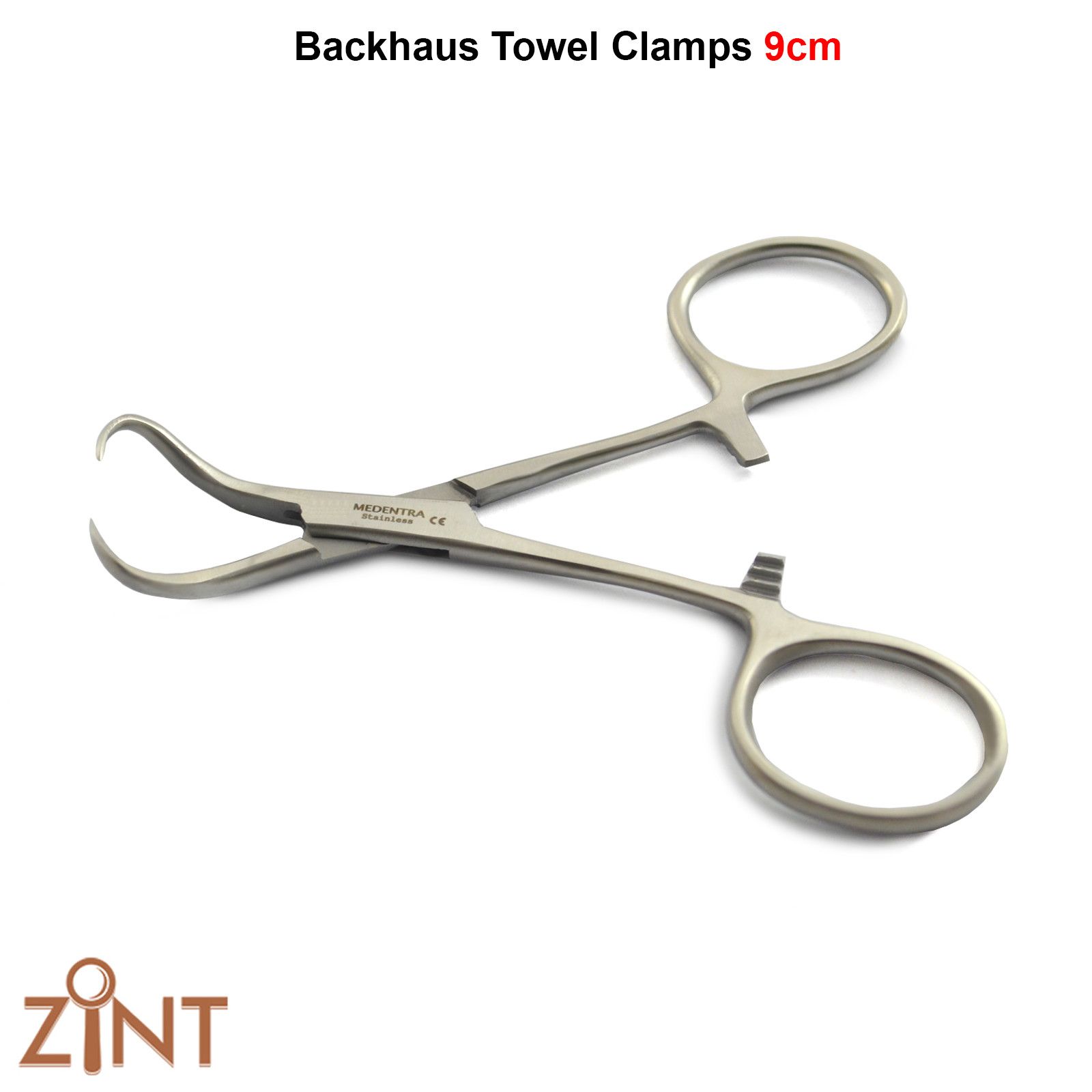 Set Of 5 Backhaus Towel Clamps Forceps 9cm Veterinary Hemostat Piercing ...