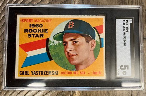 1960 TOPPS CARL YASTRZEMSKI ROOKIE CARD SGC 5 CARD #148 BOSTON RED SOX ...