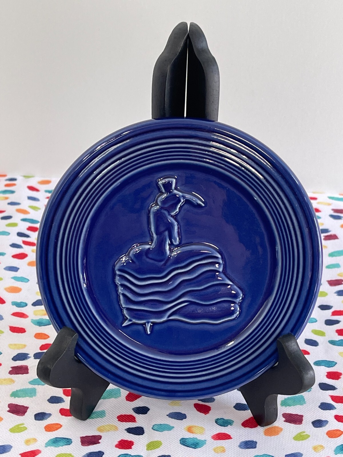 Fiestaware Twilight Trivet Fiesta Blue Dancing Lady Hot Plate | eBay