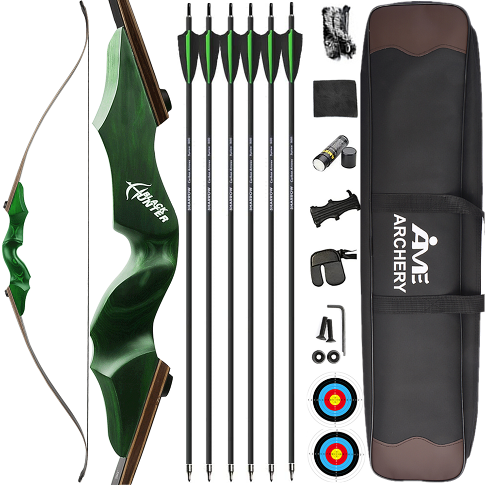 20-60lbs Takedown Recurve Bow 60" Archery Bamboo Core Limbs Hunting ...