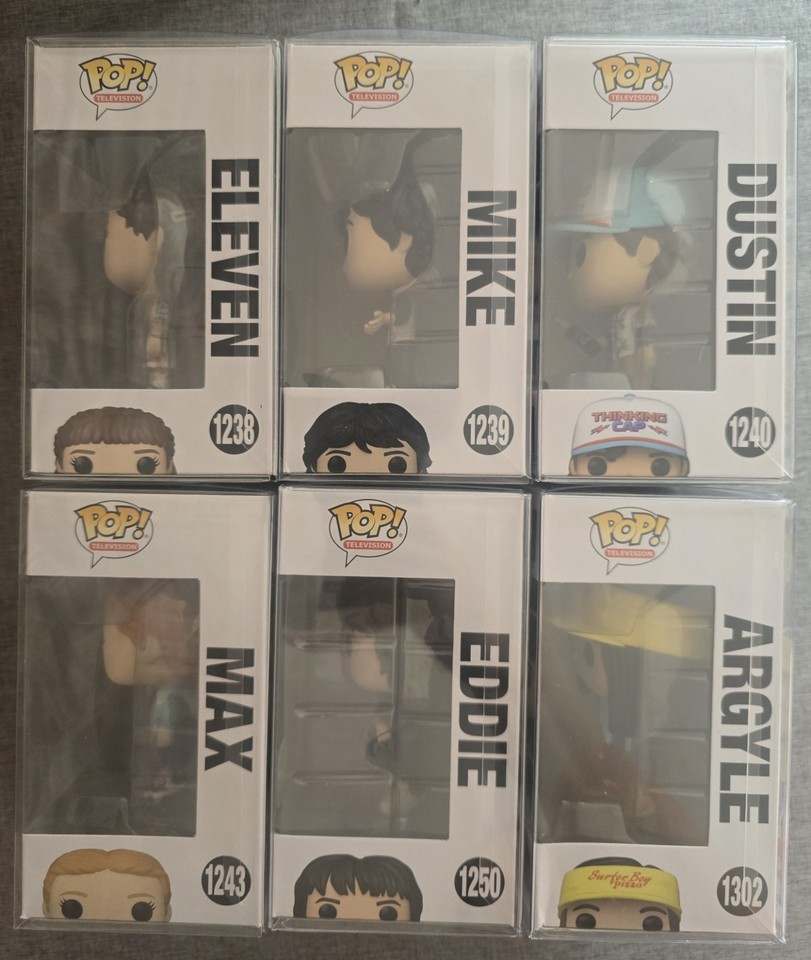 Funko POP! Stranger Things Eleven, Mike, Dustin, Max, Eddie, Argyle OVP ...