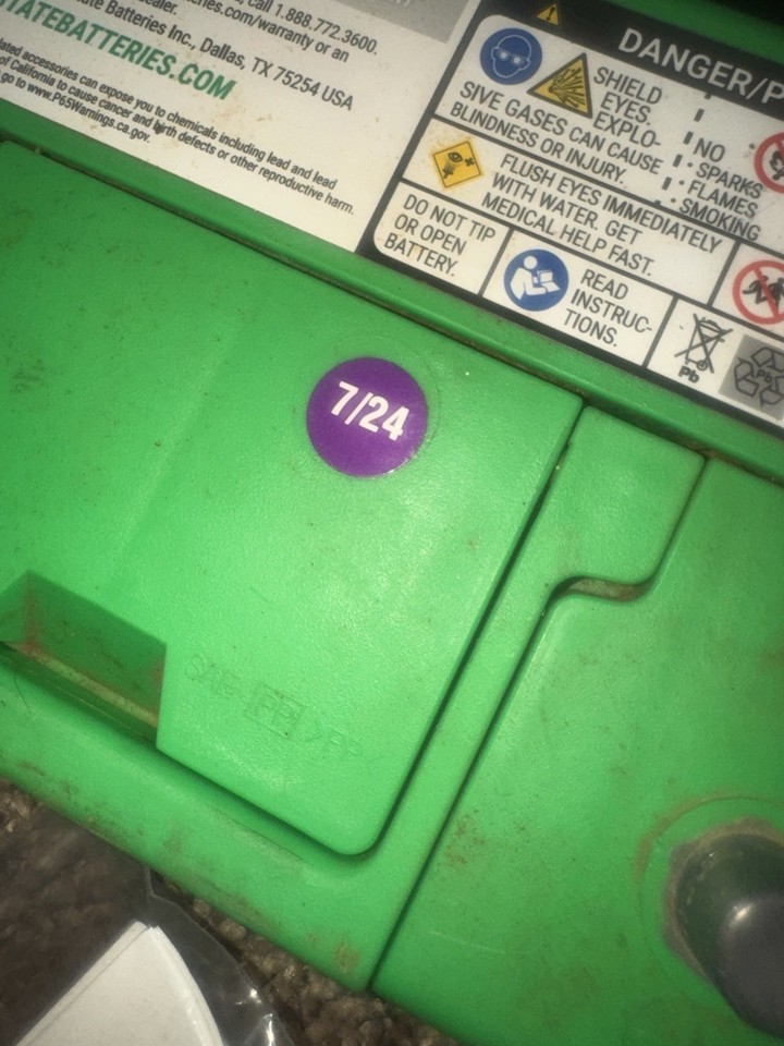 Interstate MT 24F Battery . 600 CCAs 7/2( Sticker | eBay