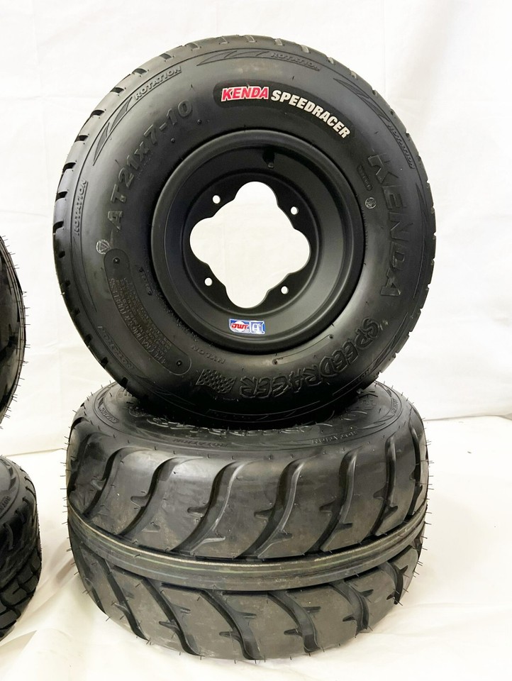 DWT A5 Black 10" Front 9" Rear Rims Wheel Speed Racer Street YFZ Raptor ...