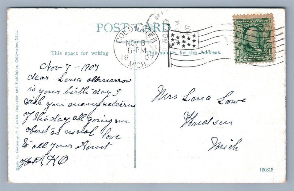 COLDWATER MI BRANCH CO. COURT HOUSE ANTIQUE POSTCARD | eBay