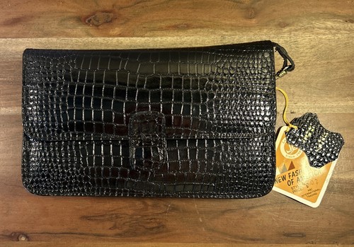 Genuine Alligator Leather Handbag Snap Closure Adjustable Shoulder ...