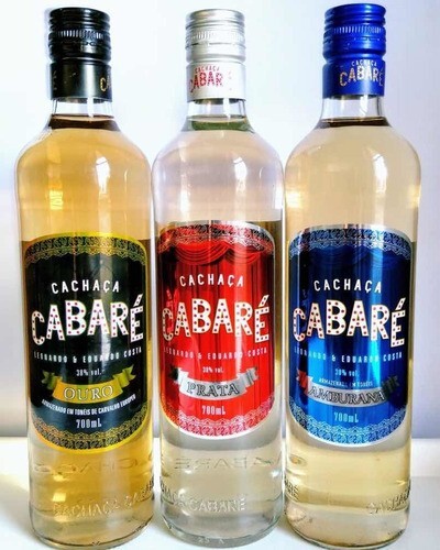 Cachaça Cabaré Kit With 3 Units Of 700ml Gold+Silver+Amburana, Free ...