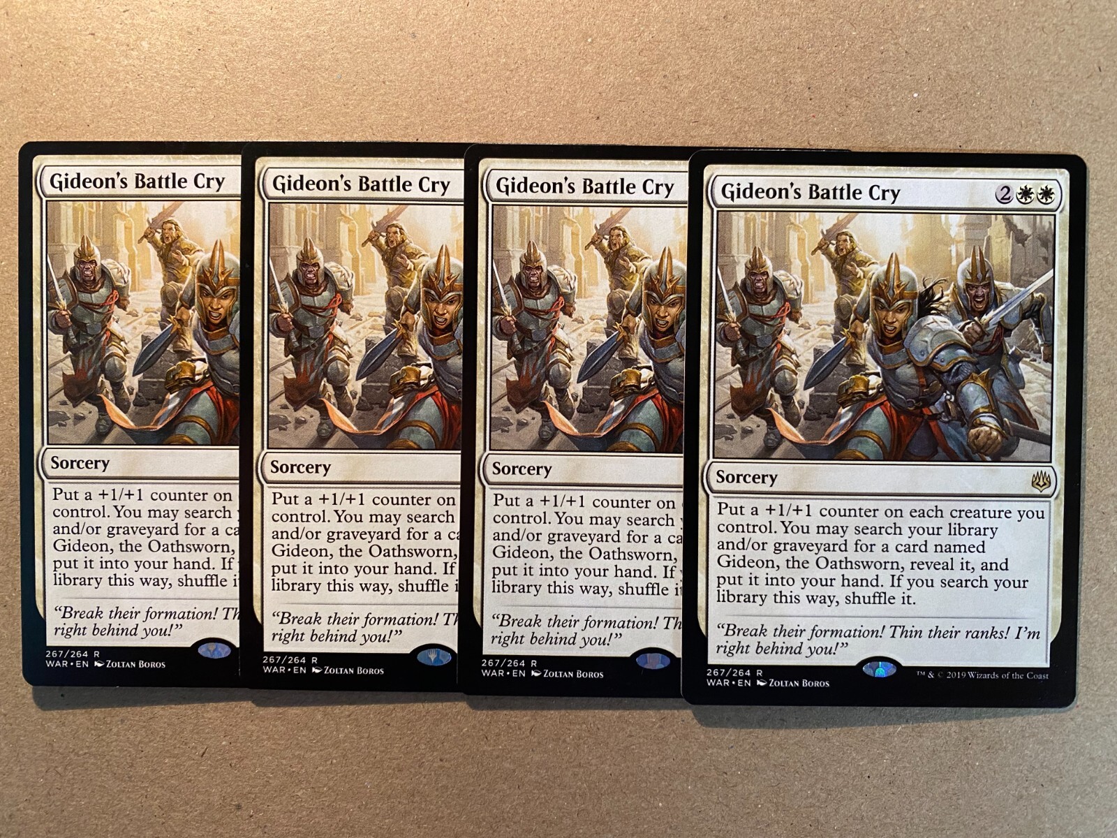 MTG 4x Gideon's Battle Cry War of the Spark Modern Magic the Gathering ...