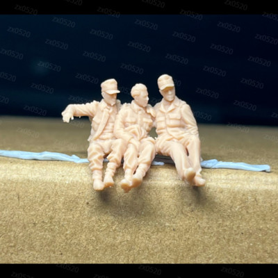 1/72 WW II US "Tactical Armored vehicle crew" 3 man group model (3D ...