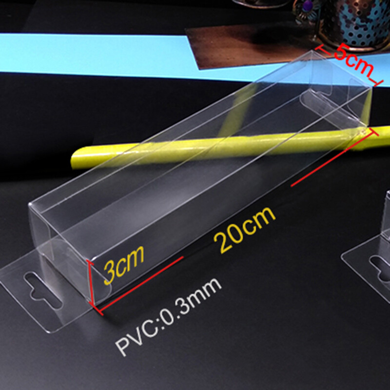 25X Clear Boxes with Hang Hole Retail Shop Display PVC Plastic Box ...