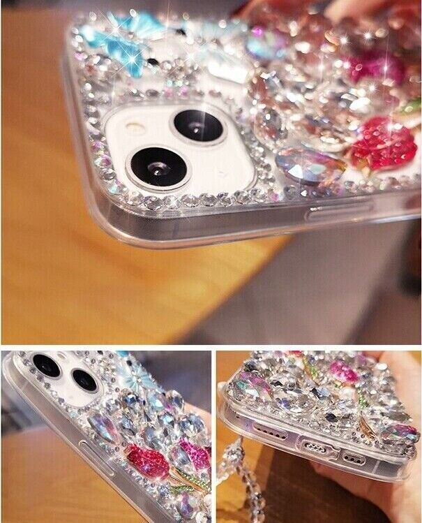 for iphone 7 8+ SE 11 12 13 14 15 16 Pro Max Case Bling Glitter ...