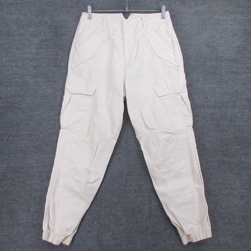 Rag & Bone Pants Womens 27 Ivory Cargo Jogger Ankle Zip High Rise 100% ...