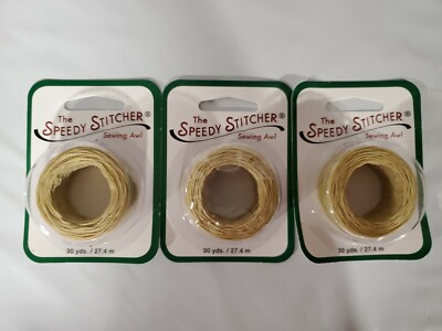 Speedy Stitcher BTH160 Fine Waxed Polyester Thread, Lot Of 3 Pkg, 30 Yards Each | eBay
