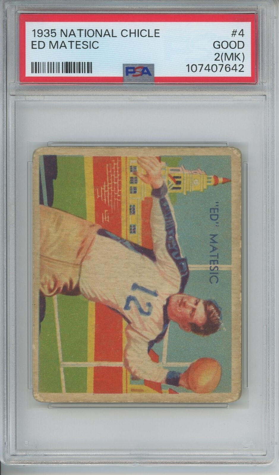1935 National Chicle Football Stars - Ed Matesic #4 (RC) for sale ...