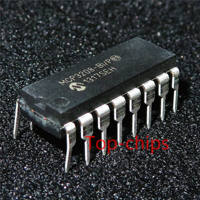MCP3208-CI/P MCP3208-BI/P 12-bit A/D Converter IC New Microchip DIP-16 ...