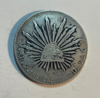 Mexico - 1880 MoMH Large Silver 8 Reales - Popular | eBay