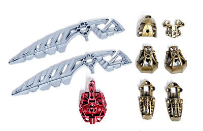 Lego Bionicle 8811 Toa Lhikan & Kikanalo Replacement Parts Flat Gold ...