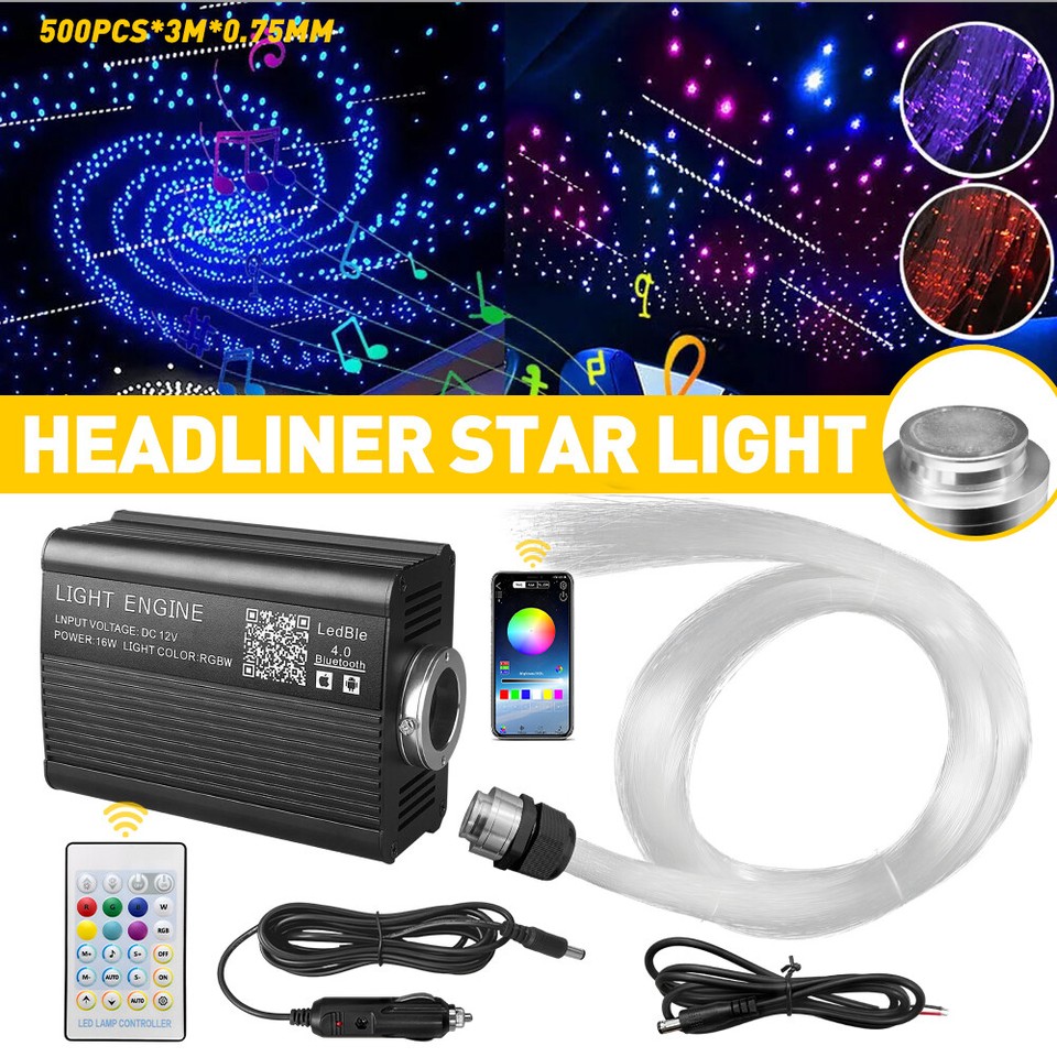 500-1000pcs Fiber Optic Car Home Headliner Star Light kit Roof Twinkle ...