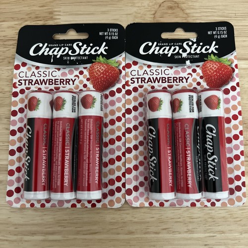 Chapstick Classic Strawberry 3 Pack - Set of 2 | eBay