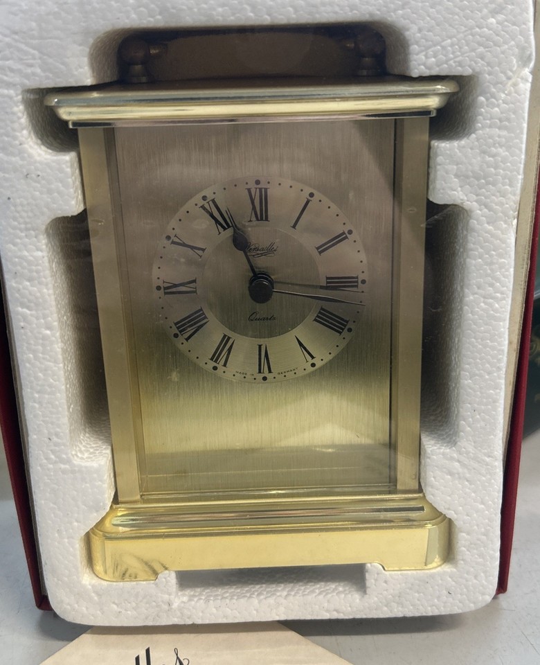 VINTAGE VERSAILLES KIENZLE QUARTZ CLOCK MADE IN GERMANY CARRIAGE CLOCK ...