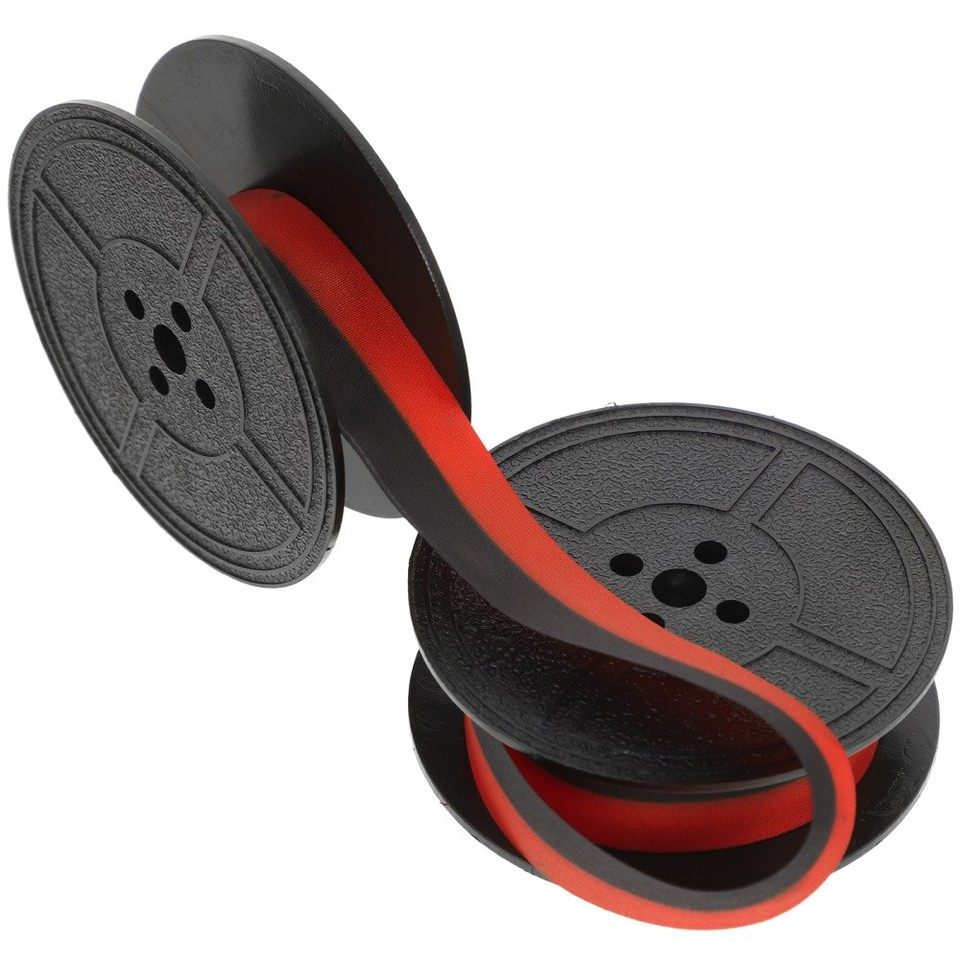 Adding Machine Tape Typewriter Ribbon Ink Office Black and Red Vintage ...