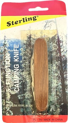 Sterling Multi-Function Camp Knife, 5 Functions, Army Camping Swiss ...