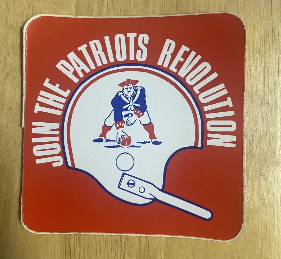 Vintage 1970s Join The New England Patriots Revolution Decal Stickers ...