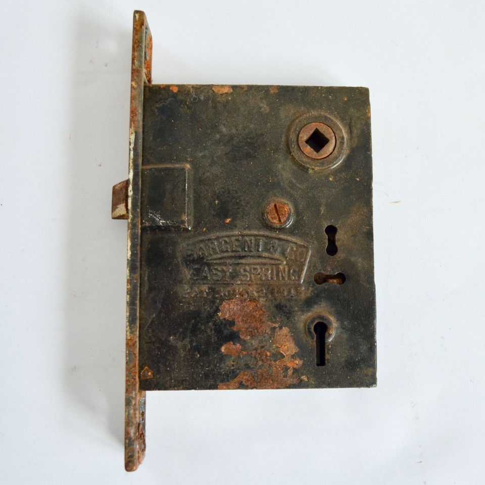 Antique Sargent & Co. Easy Spring Mortise Door Lock Cast Iron 7 ...