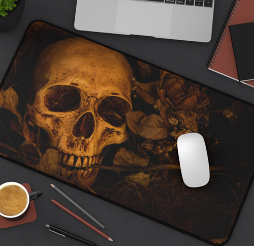 Horror Desk Mat #4, Gothic Graveyard Halloween Non-Slip Office Computer ...