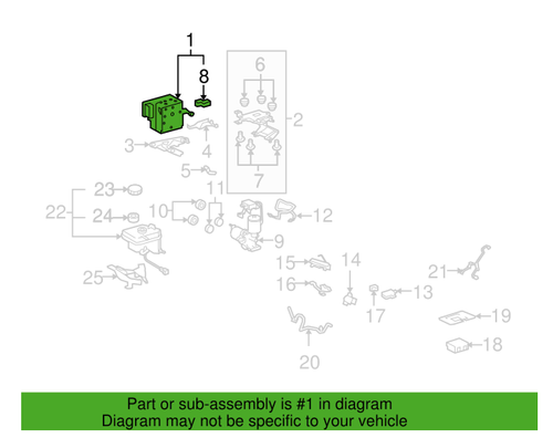 LEXUS OEM FACTORY BRAKE ACTUATOR 2007-2016 LS460 LS460L LS600H 44050 ...