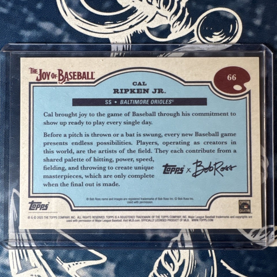 2025 Topps X Bob Ross The Joy of Baseball Cal Ripken Jr #66 HOF | eBay