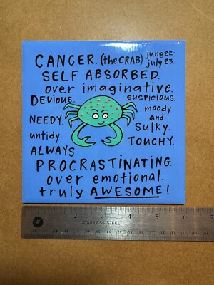 Clay Boys 6” X 6” Square Cancer Clay Tile Blue Wall Hanging | eBay