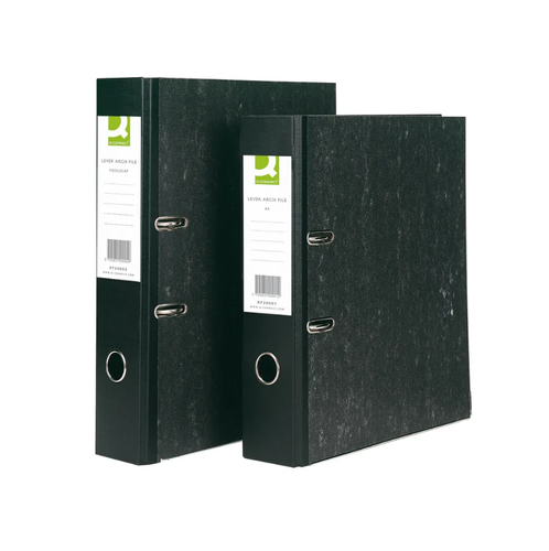 Q-Connect Lever Arch File A4 Black (10 Pack) KF20001 5706002200015 ...