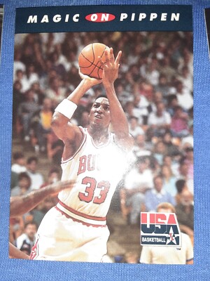 Scottie Pippen 1992 SkyBox USA Basketball Magic On Pippen #108 MVP HOF ...