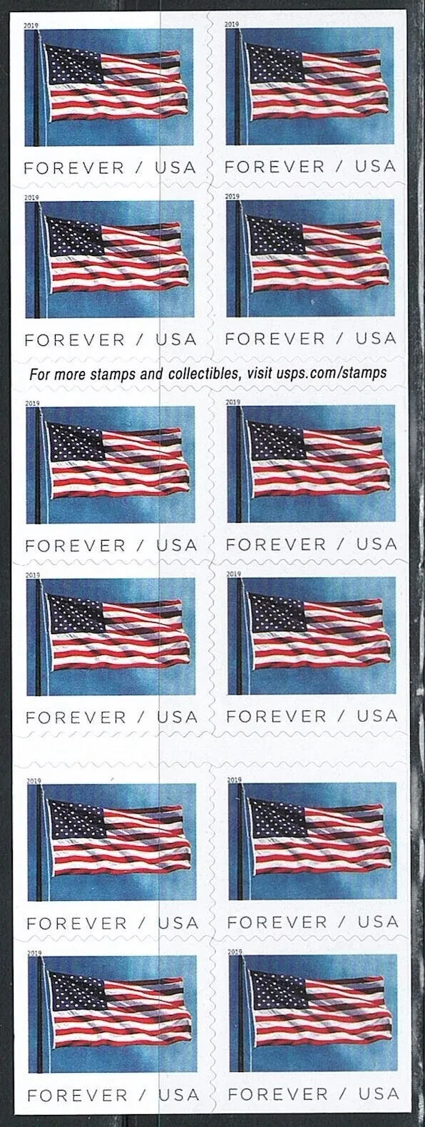 Mint US Flags Booklet Pane of 20 Forever Stamps Scott# 5344a (MNH) | eBay