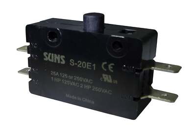 SUNS S-20E1 Pin Plunger 2NO Snap Action 25A Micro Switch E20-00A ...