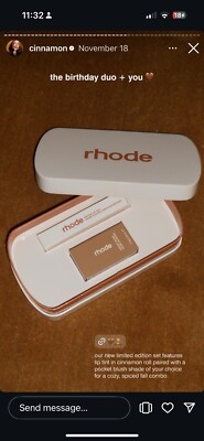 Rhode 'Cinnamon Roll Birthday Duo' (Pocket Blush + Lip Tint) | eBay