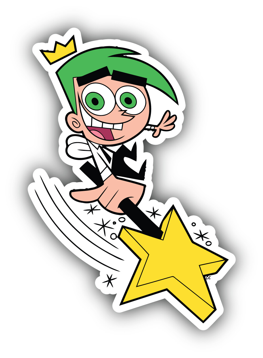Fairly OddParents Cartoon Cosmo Star Sticker Bumper Decal - ''SIZES ...