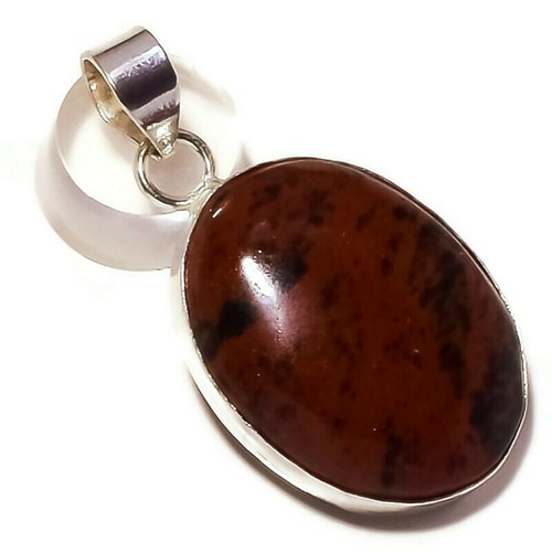 Mahogany Obsidian Jasper Cabochon Gemstone Silver Overlay Handmade ...