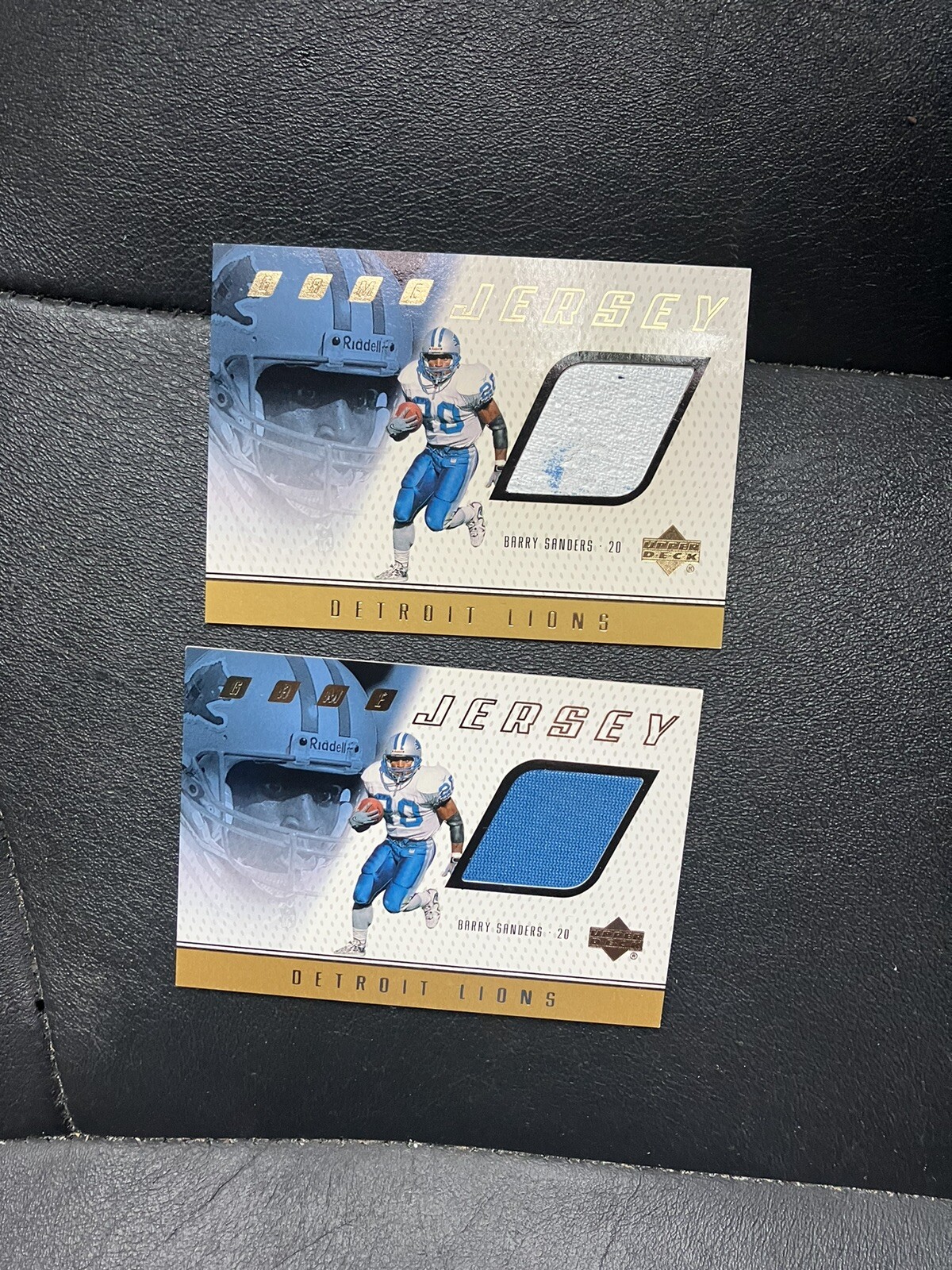 LOT OF 2 BARRY SANDERS 1999 UPPER DECK GAME JERSEYS LIONS HOF!!! | eBay