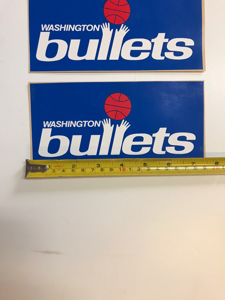 3 Pack Of Vintage Washington Bullets Basketball Stickers 1980's | eBay