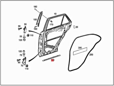 Genuine MERCEDES W166 GLE W166 M-CLASS Cover strip 1666980462 | eBay