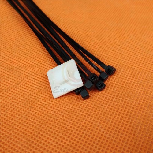 20mm 200 Self Adhesive Cable Wire Management Zip Ties Mounts Mounting ...