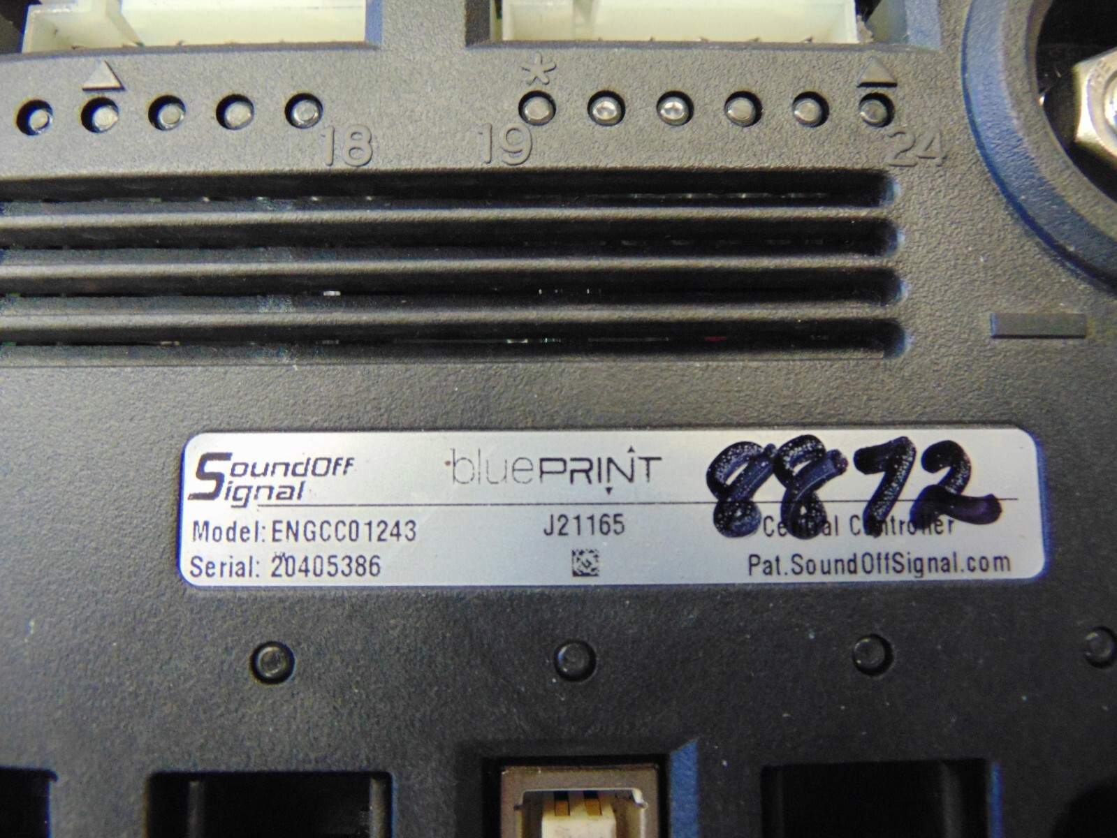 SOUND OFF SOUNDOFF SIGNAL BLUEPRINT MODEL ENGC01243 CENTRAL CONTROLLER ...