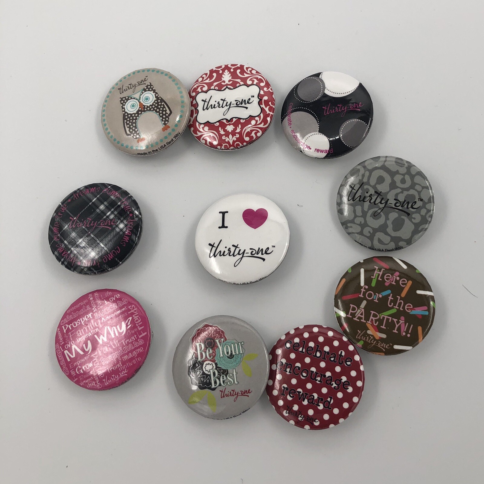 Thirty One Set Of 10 Buttons pins National Conference NIP Free Shipping ...