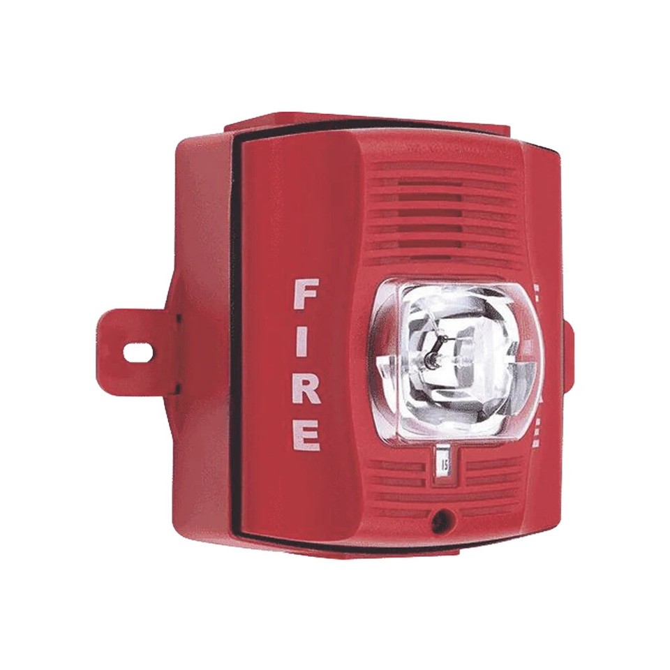 System Sensor P2RH-K Red Two Wire Outdoor Horn Strobe Wall Mount | eBay