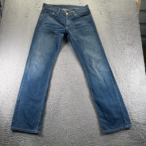 Levi's 514 Jeans Mens 32x36 Blue Cotton Denim Straight Leg Travel Faded ...