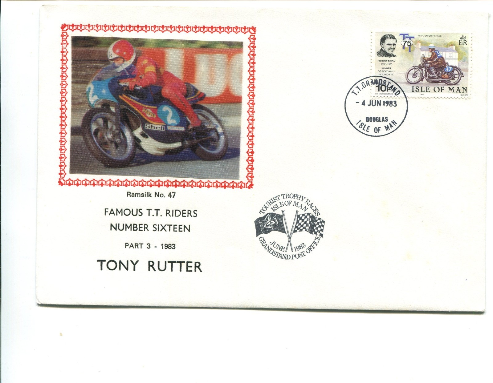 Isle of Man 1983 Famous TT Riders cover No 16, Tony Rutter | eBay UK