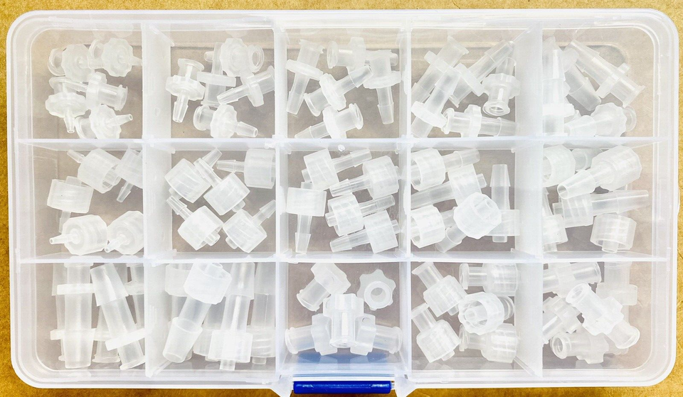 Luer Lock Connector Kit Male/Female, 75 PCS | eBay