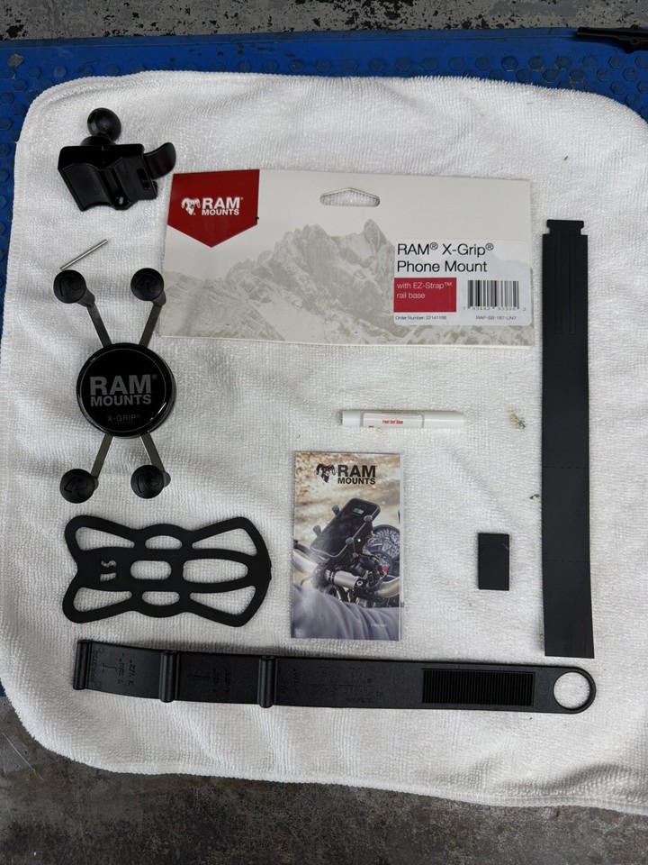 RAM Mount X-Grip Cradle Bike Ez-Strap Handlebar Rail Mount RAP-SB-187 ...