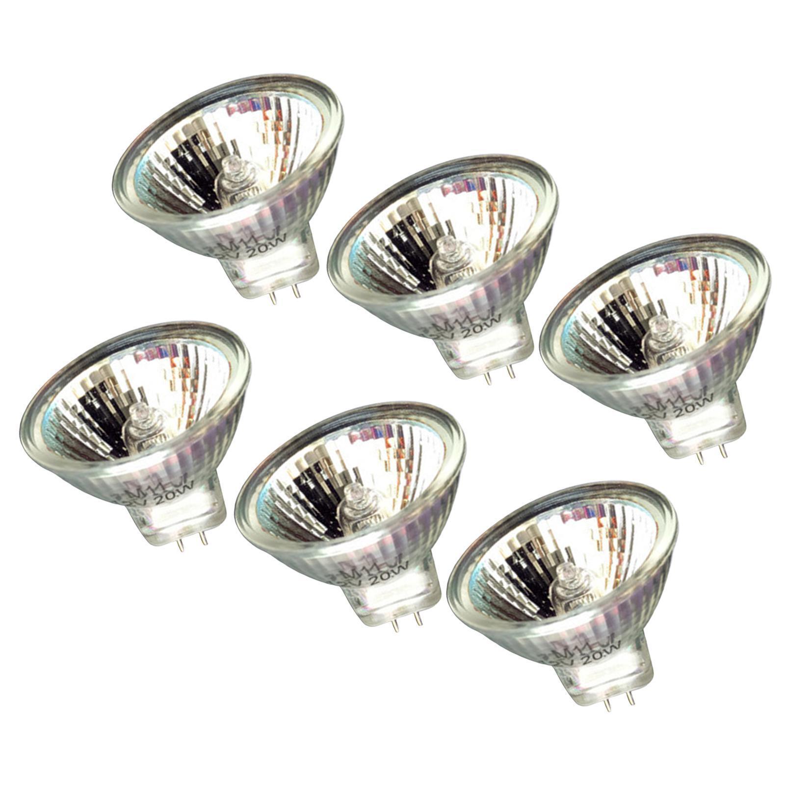 6x Halogen 20W Bulbs Easy Installation High Output 12V 20W 2 Pin 35mm ...